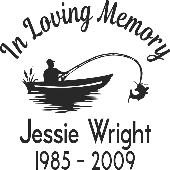 Amazon.com: Fishing Memorial, Gone Fishing, Bass Fishing, Memorial Car ...