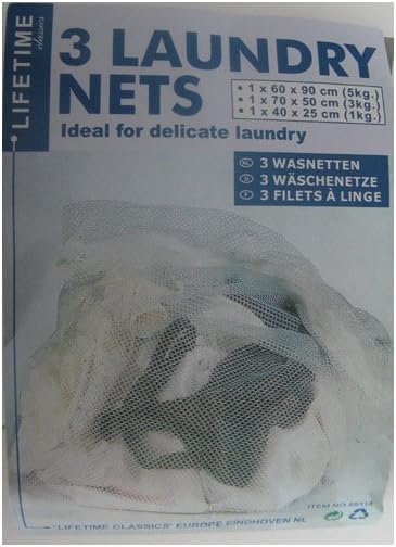 3 LARGE ZIP-UP LAUNDRY WASH NETS washing bag machine socks bra : Amazon ...