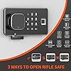 INTERGREAT 53" Wall Gun Safe Between Studs, Assembled Rifle Safe with 3 ...