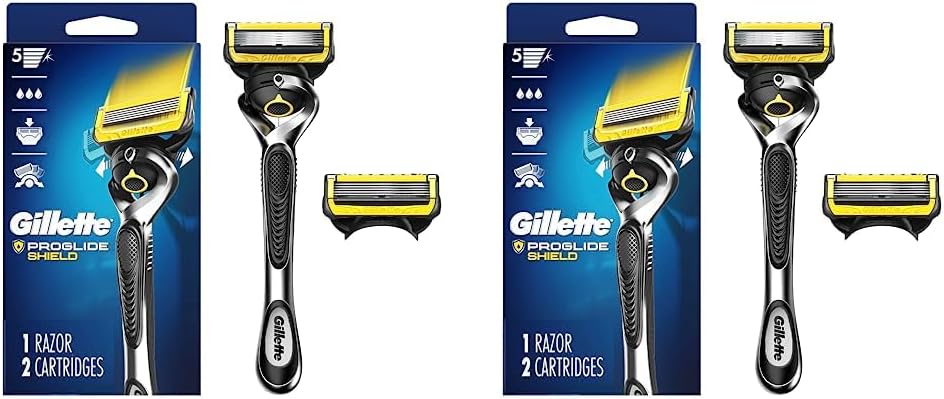 Amazon.com: Gillette ProGlide Shield Men’s 1 Razor Handle + 2 Blade ...