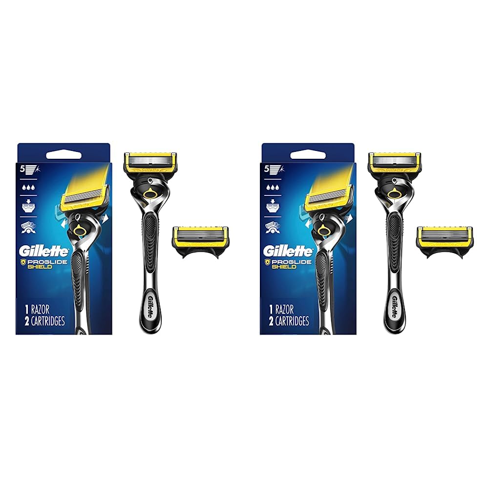 Amazon.com: Gillette ProGlide Shield Men’s 1 Razor Handle + 2 Blade ...