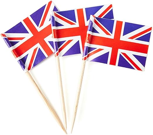 Amazon.com: UK Flag British Flag, Small Mini British Toothpick Flags ...