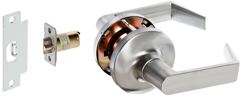 3410 Heavy Gauge Grade 1 Cylindrical Passage Lock, Satin Chrome Finish ...