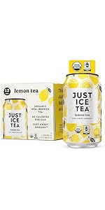 Amazon.com : Just Ice Tea, Lemon Flavored Black Iced Tea, 12-Pack (12oz ...