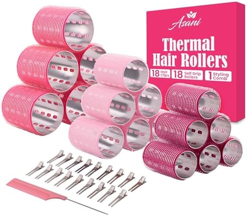 Amazon.com : Tetutor Thermal Rollers for Hair, 24PCS Jumbo Rollers Hair ...