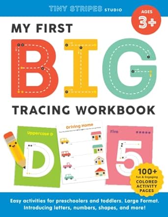 My First Big ABC Letters and Numbers Tracing Workbook: For Preschoolers ...
