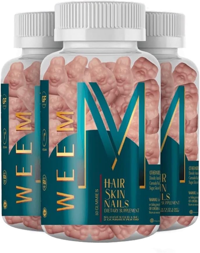 Amazon.com: WEEM Hair Skin and Nails Gummies - Supports Healthy Hair - Vegan biotin Vitamins for ...