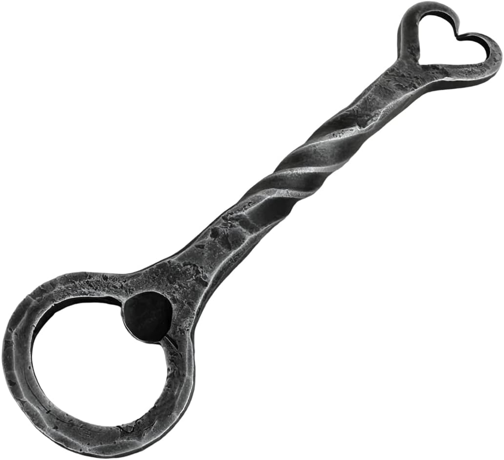 Amazon.com: Hand Forged Heart Handle Bottle Opener Wrought Iron ...