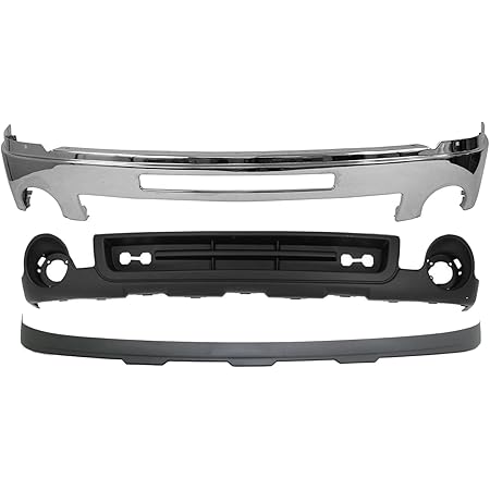 Amazon.com: Bundle for 07-13 Sierra 1500 Front Bumper Chrome Bar Cap ...