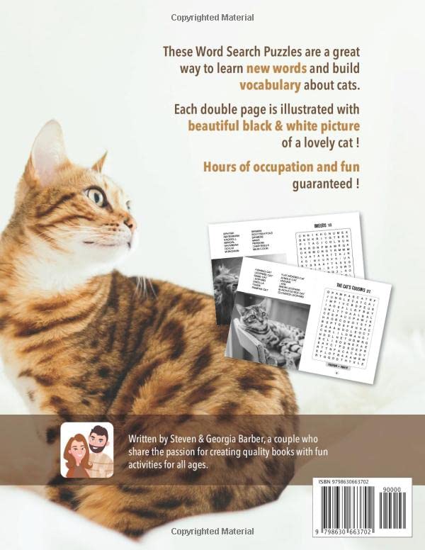 Snapklik.com : CAT WORD SEARCH - LARGE PRINT: Fun Puzzles