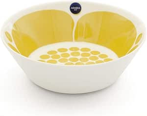 Amazon.co.jp: [ アラビア ] Arabia ボウル 17cm スンヌンタイ 皿 食器 磁器 1028203 Sunnuntai Plate Deep Yellow/White ...