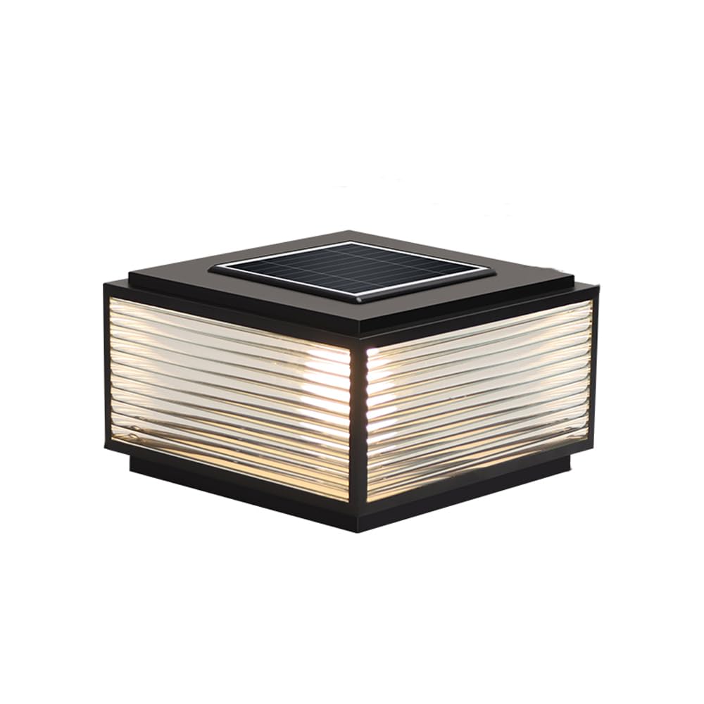 SLAWA Solar Energy Post Caps Lights with LED Lighting Landscape Path ...