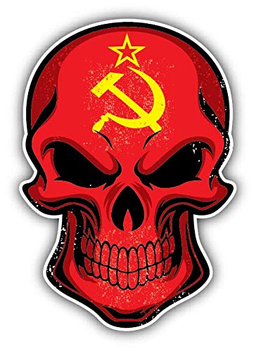 Amazon.com - Uni Soviet Flag Skull USSR Soviet Union Window Truck Car ...