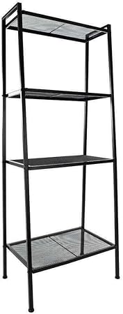 Amazon.com: JHUS 4 Tier Heavy Duty Metal Leaning Ladder Shelf Bookcase ...