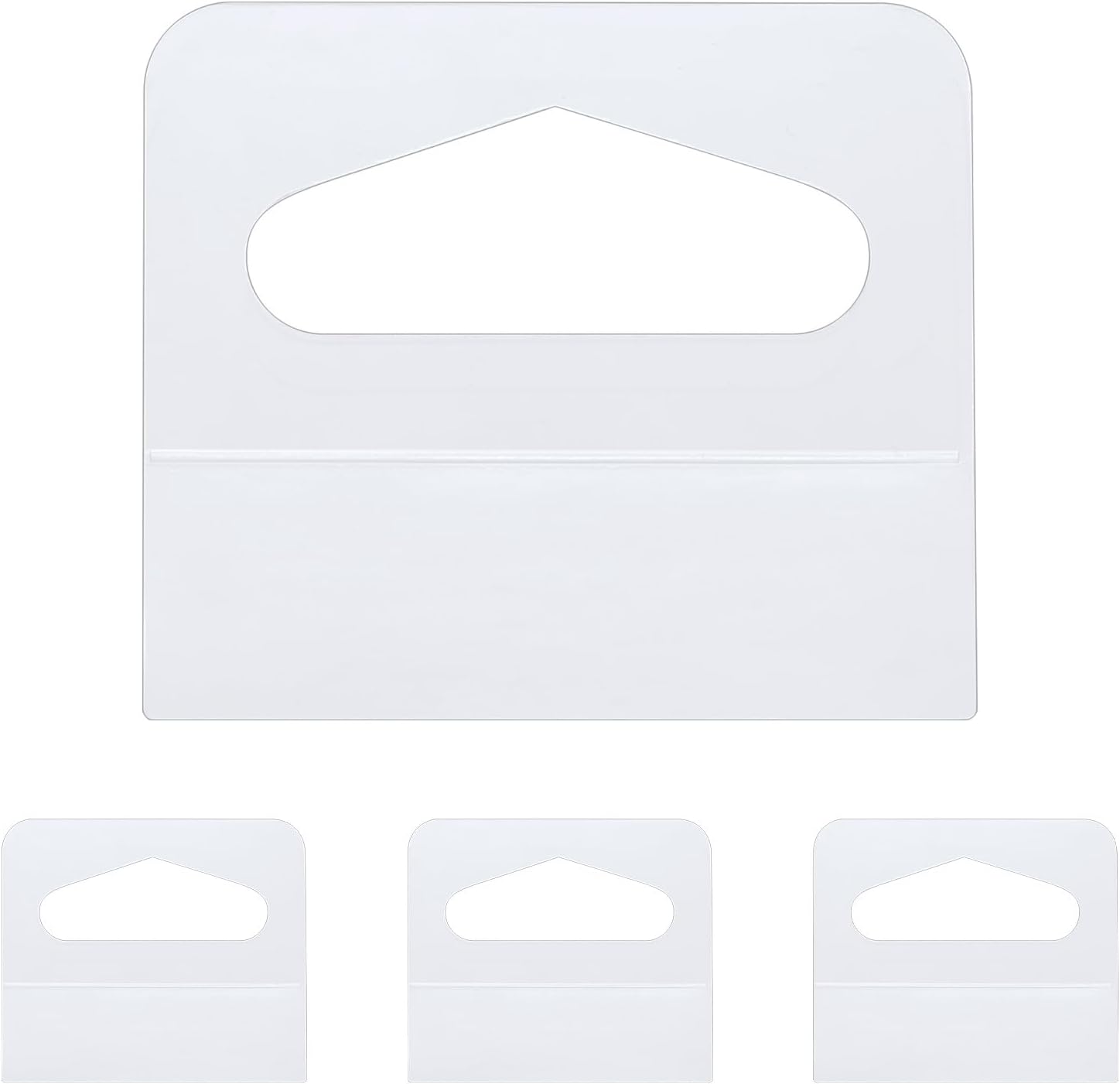 Amazon.com : uxcell 200 Pcs Clear Slot Hole Hang Tags, 1.57 x 1.37 Inch ...