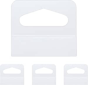 Amazon.com : uxcell 200 Pcs Clear Slot Hole Hang Tags, 1.57 x 1.37 Inch ...
