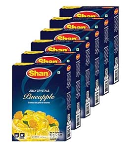Amazon.com : Shan Jelly Crystals Pineapple 2.8 oz (80g) - Cristaux De Gelee a l'ananas - Quick ...