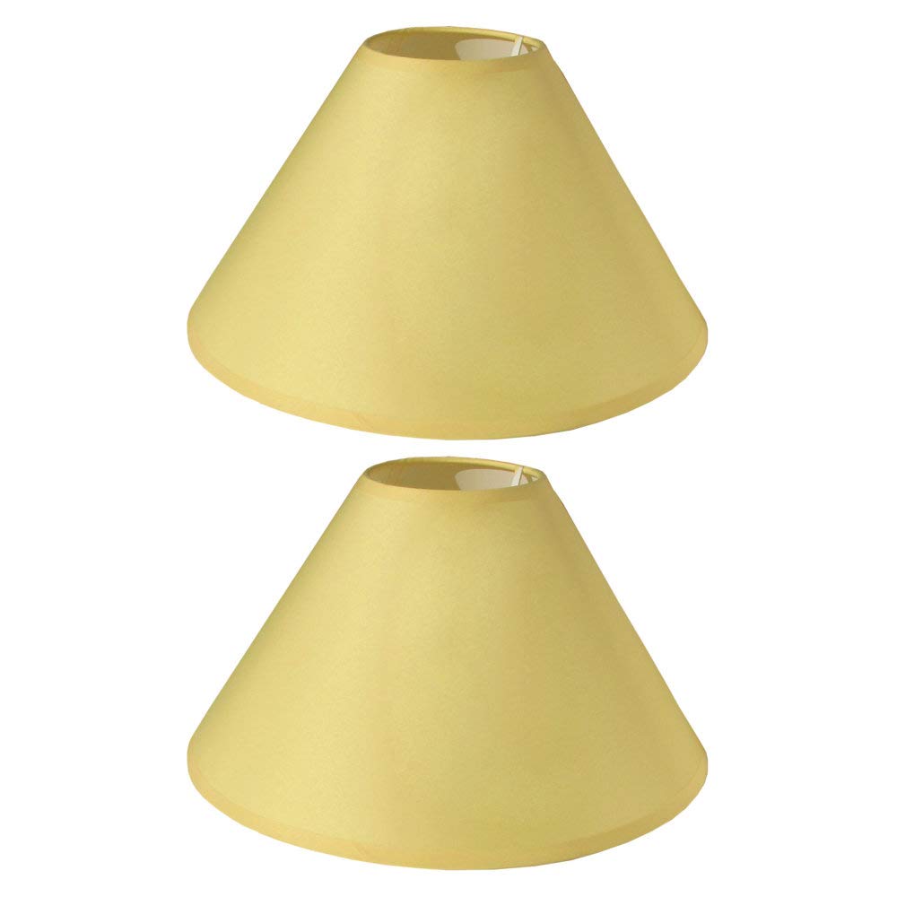 2 Pack - Cream 10" Cotton Coolie Vintage Lampshade with Reversible ...