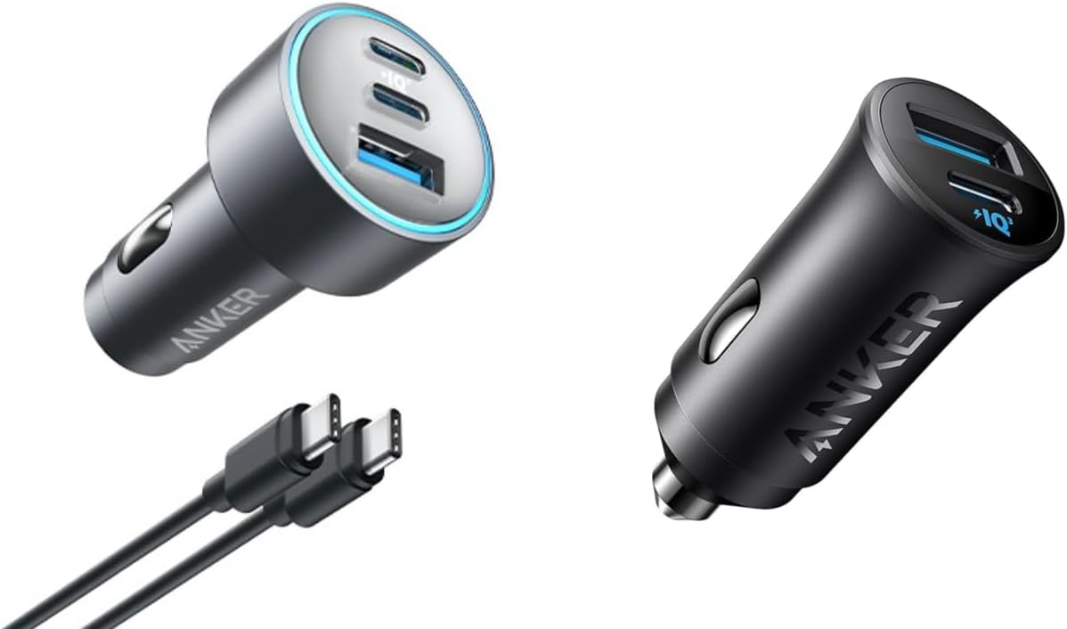 Amazon.com: Anker USB-C Car Charger, 30W 2-Port Type-C Car Adapter with ...