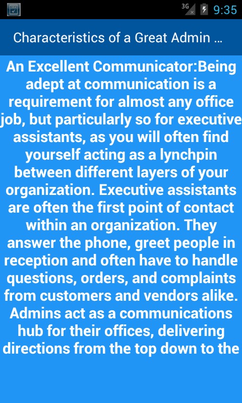 Characteristics of a Great Admin Assistant - App on Amazon Appstore