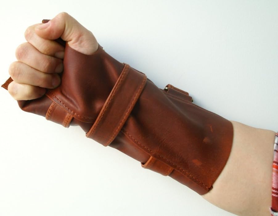 Amazon.com: LeadCos Bane Wrist Brace Leather Wrist guard Right Hand ...