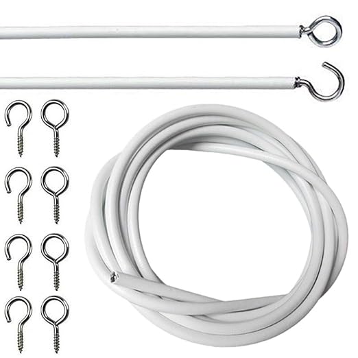 Buy Window Net Caravan Curtain Wire Spring Steel Cord Cable Kit with ...