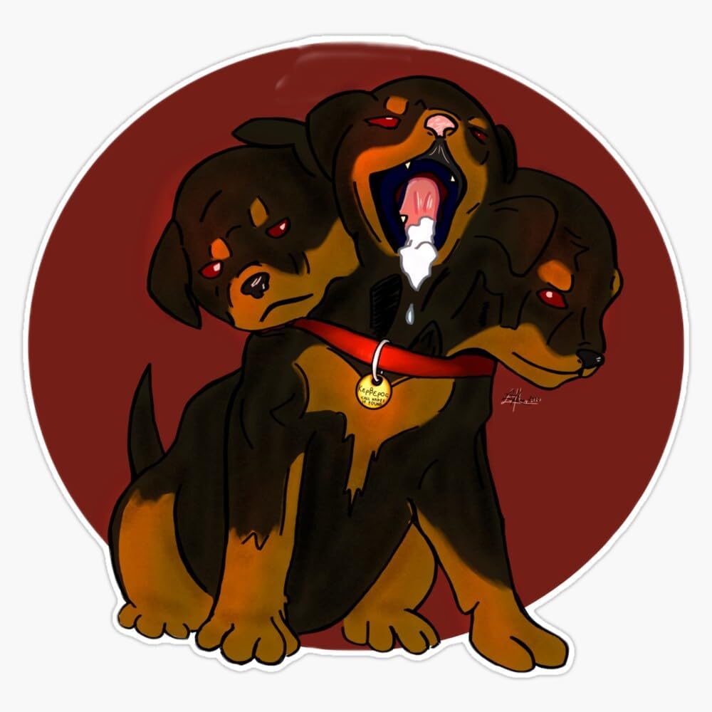 Amazon.com: Puppy Cerberus Sticker Vinyl Waterproof Sticker Decal Car ...