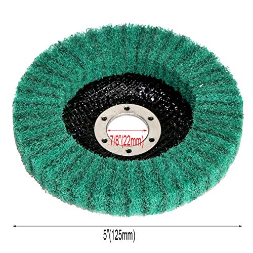 Pack of 5 5 x 7/8 Inch Nylon Fibre Slat Disc Scrubbing Pad Polishing ...