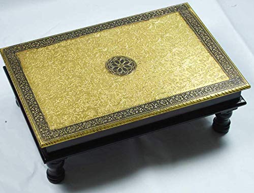 Indune's Lifestyle Wooden Rectangular Pooja Chowki/Chowki for Home ...