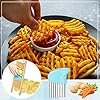 Amazon.com: 2 Pcs Wave Waffle Crinkle Cutter Set Stainless Steel French ...