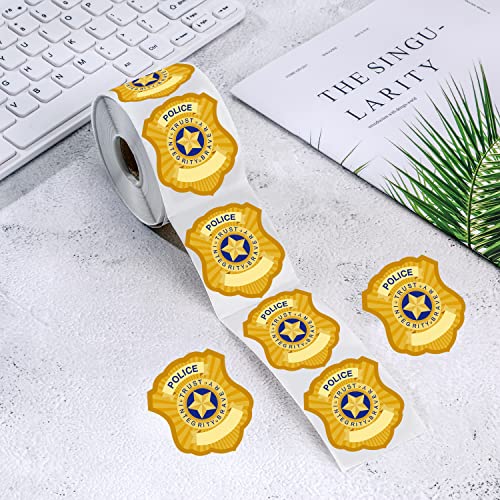 500 Pieces Police Badge Name Tag Stickers Police Label Stickers Police ...