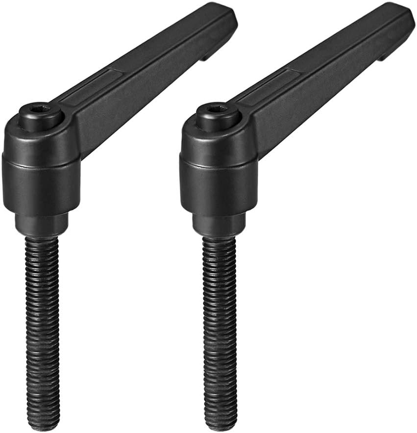 uxcell M8 x 32mm Handle Adjustable Clamping Lever Thread Push Button ...