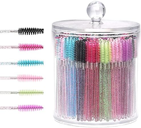 Amazon.com: 100 Pcs Disposable Mascara Wands, Crystal Eyebrow Spoolies ...