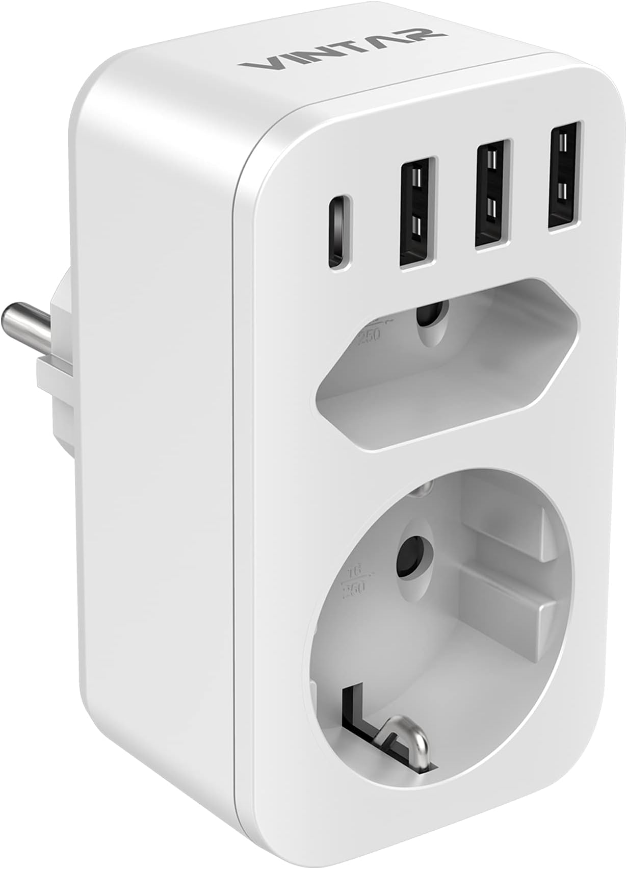 Doppelstecker für USB Steckdose, VINTAR Mehrfachstecker mit 3 USB ...