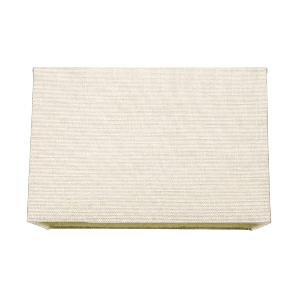 Contemporary and Sleek Cream Linen Fabric Rectangular Lamp Shade 60w ...