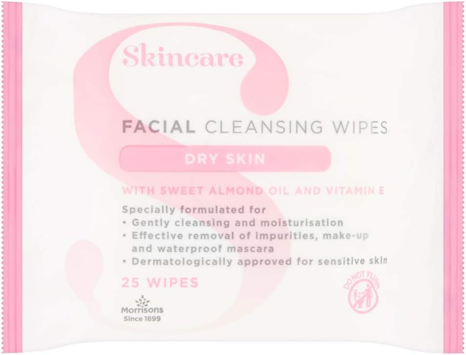 Morrisons Dry Skin Wipes 25 Pack x 28 : Amazon.co.uk: Beauty