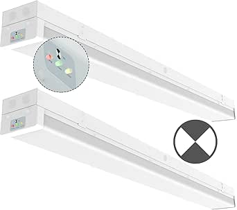 4FT LED Wraparound Emergency Stairwell Light, Battery Backup, IP20, 20W ...