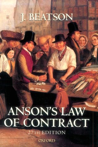Anson's Law of Contract: Anson, William Reynell, Beatson, Jack ...