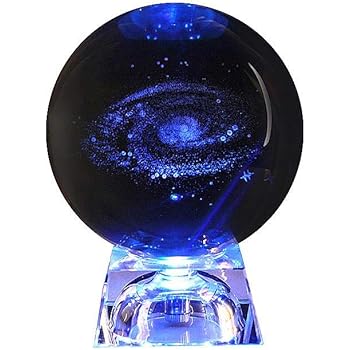 Amazon.com: Galaxy Crystal Ball,Clear Crystal Ball 3D Galaxy Glass Ball ...