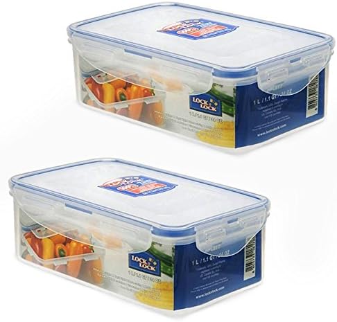 Amazon.com: (Pack of 3) LOCK & LOCK Airtight Rectangular Tall Food ...