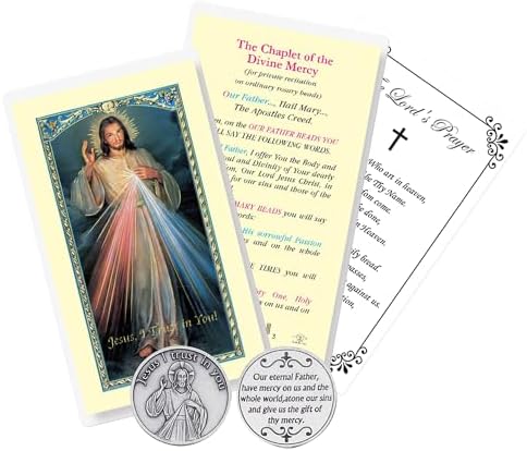 Amazon.com : Divine Mercy Card - Laminated Divine Mercy Chaplet Card ...