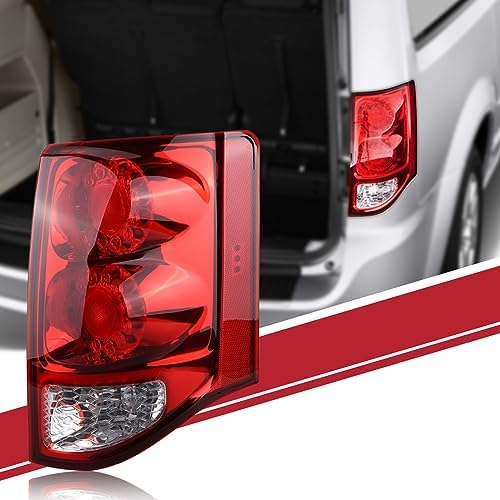 Amazon.com: Duolctrams LED Chrome Red Clear Brake Tail Light Rear Lamp ...