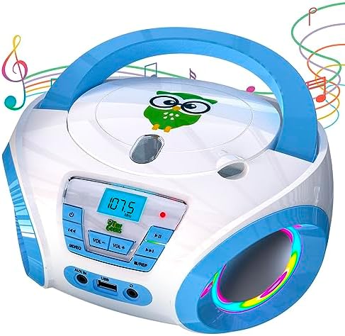KLIM Candy Kids Portable CD Player for Kids - New 2024 - FM Radio ...