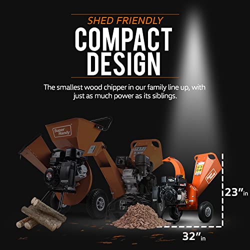 SuperHandy Mini Wood Chipper Shredder Mulcher Heavy Duty 7HP Compact ...