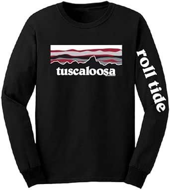 Amazon.com: New World Graphics Alabama Mountain SLV L/S Men's Black (L ...