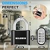 DELSWIN 4-Digit Combination Lock Outdoor Padlock - Heavy Duty Locker ...