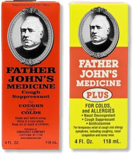 Amazon.com: FATHER JOHN'S Cough and Allergy Bundle, 4 fl oz Cough ...