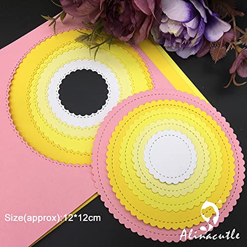 Snapklik.com : Alinacutle 5/PK - Round, Scallops Border Nesting Frame ...