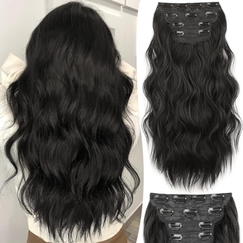 Amazon.com : FAVE V-Shaped Clip in Extensions Synthetic Hair Extension ...