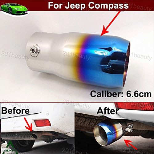 Amazon.com: 1pcs Blue Tailpipe Exhaust Tip Exhaust Pipe Exhaust Muffler ...